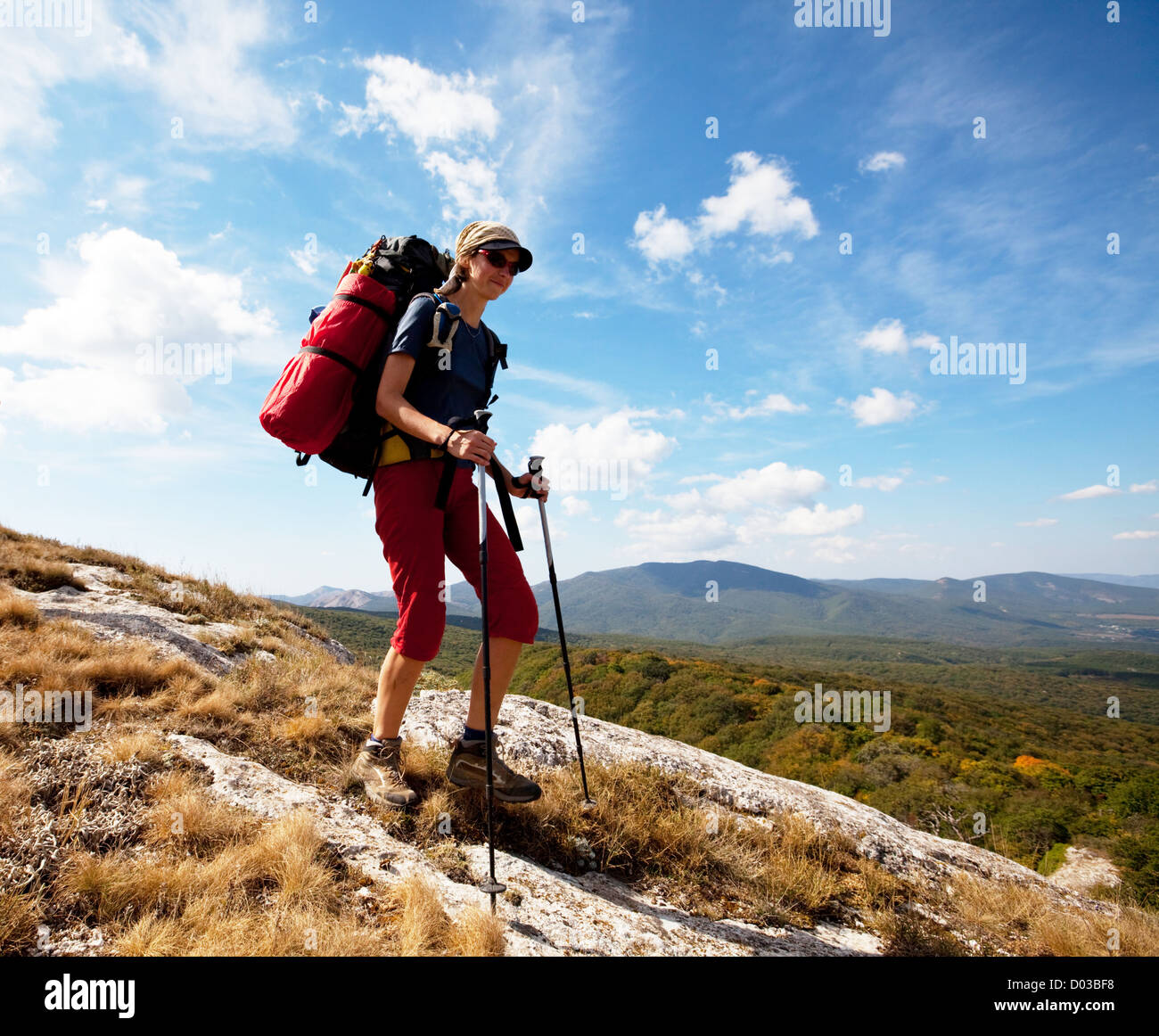 Hike, Hiker girl Stock Photo - Alamy