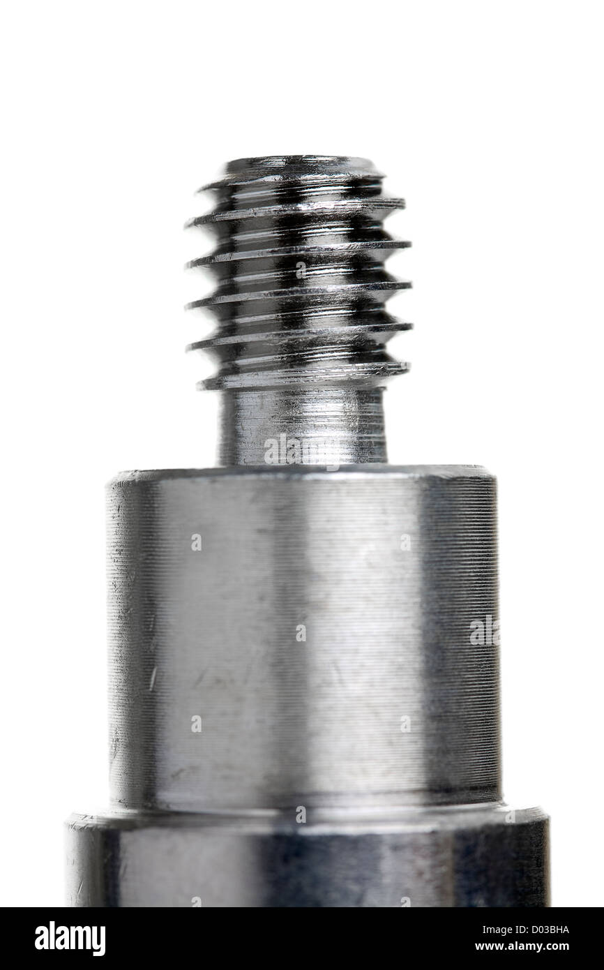 Close up of a screw / pin isolated on white background Stock Photo - Alamy