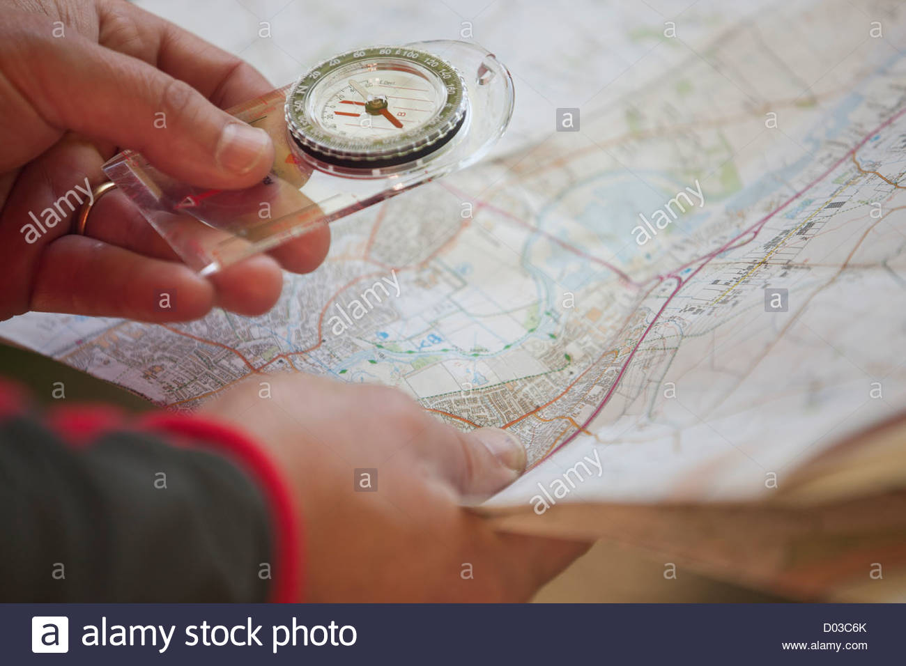 Man Holding Map Compass Close Stock Photos & Man Holding Map Compass ...