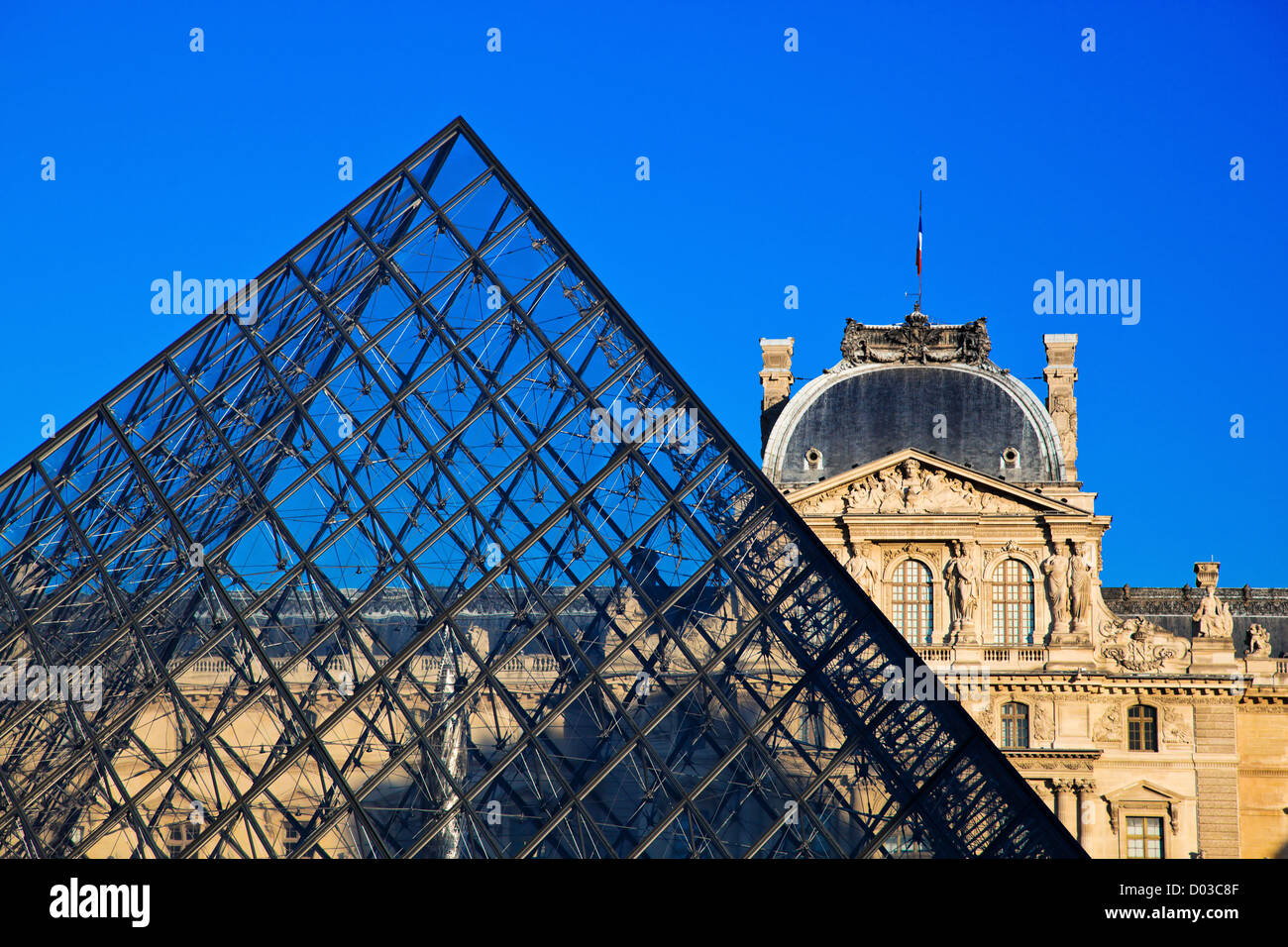 Louvre Museum, Paris, France. Front, entrance view Stock Photo - Alamy