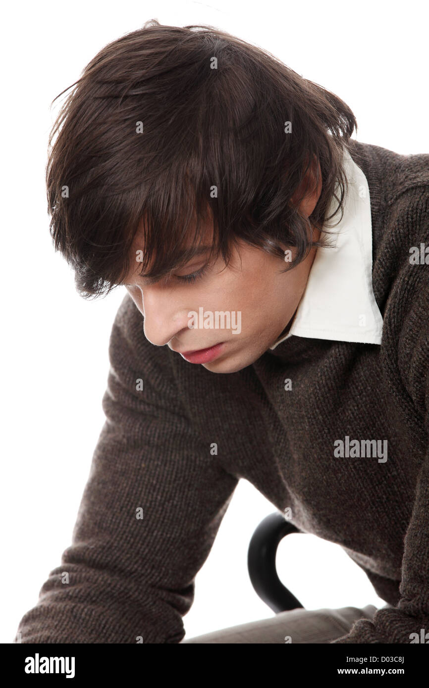 Depressed young man Stock Photo - Alamy