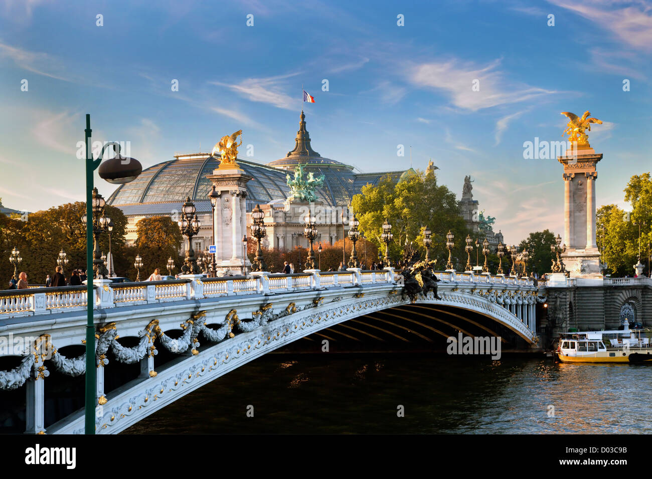 The Grand Palais, Paris, France and the Alexandre Bridge Stock Photo ...