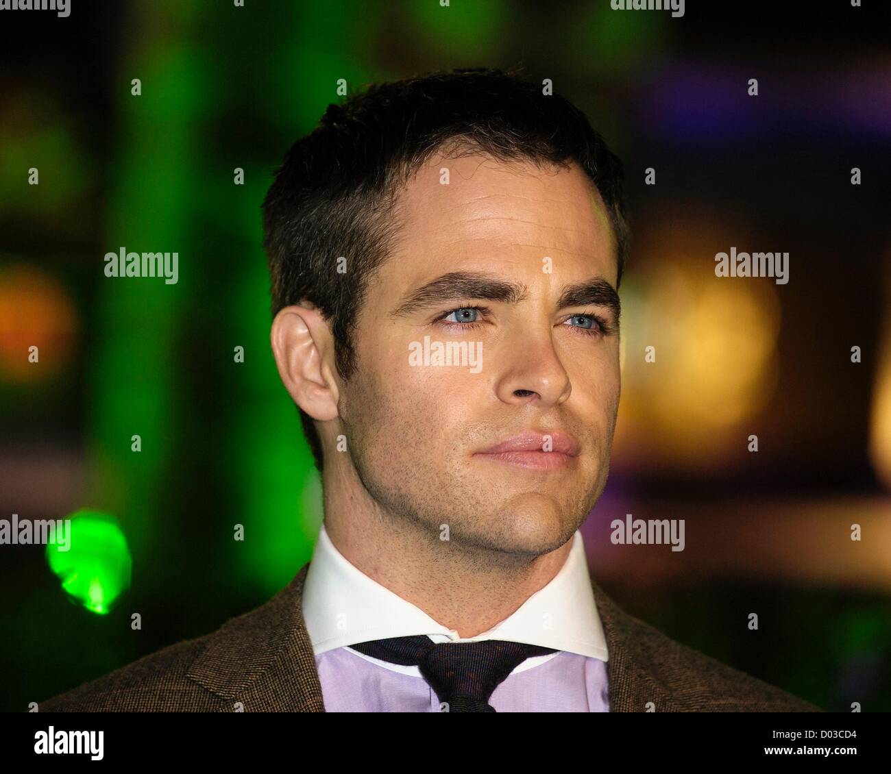 Actor Chris Pine attends the UK Premiere of Rise of the Guardians on 15 ...