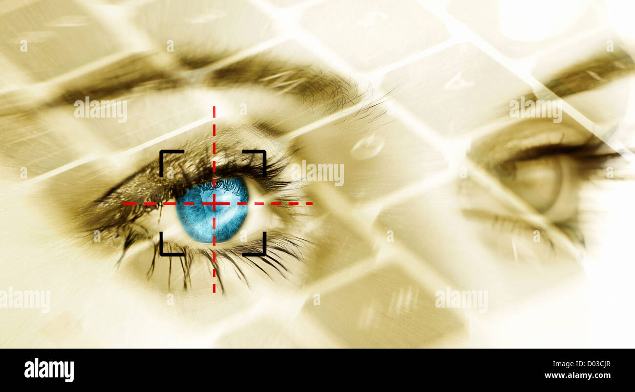 Eye system security identification Stock Photo - Alamy