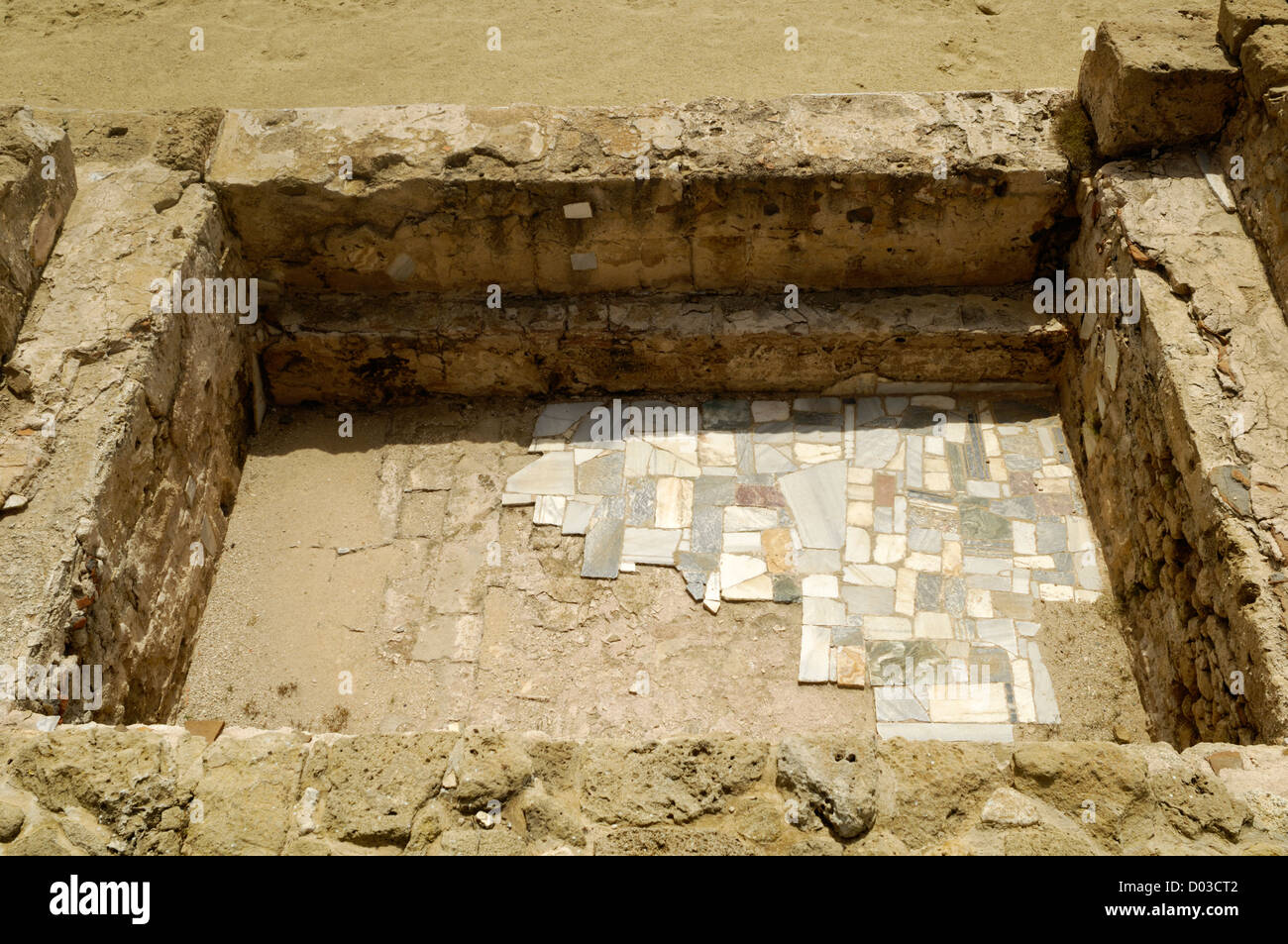 Ancient Nea Paphos, Roman ruins, Villa of Thesus, basin for cold ...