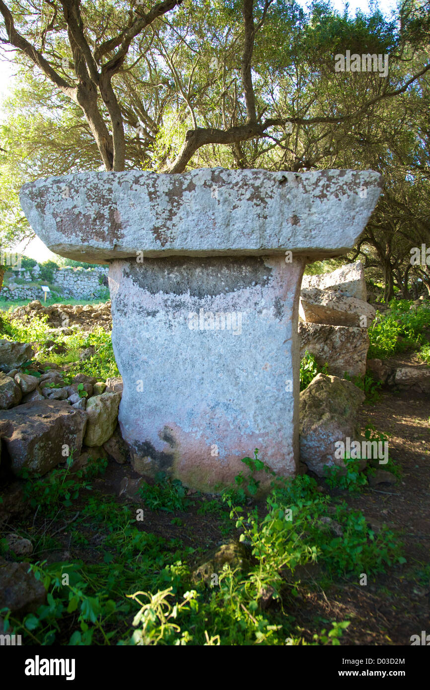 prehistoric talaiot monument at Menorca Island in Spain Stock Photo - Alamy