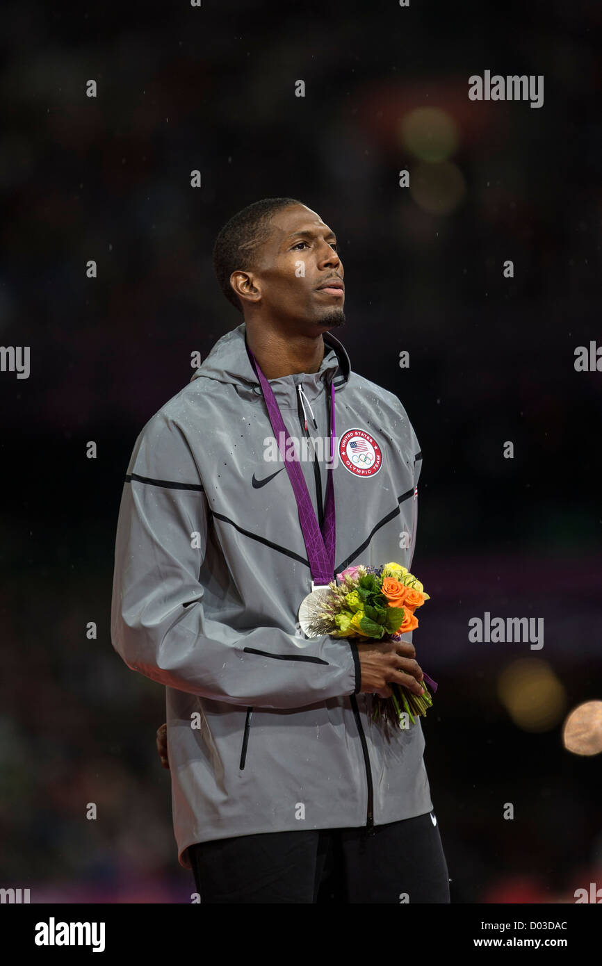 Michael Tinsley (USA) silver medal winner in the Men's 400m Hurdles at ...