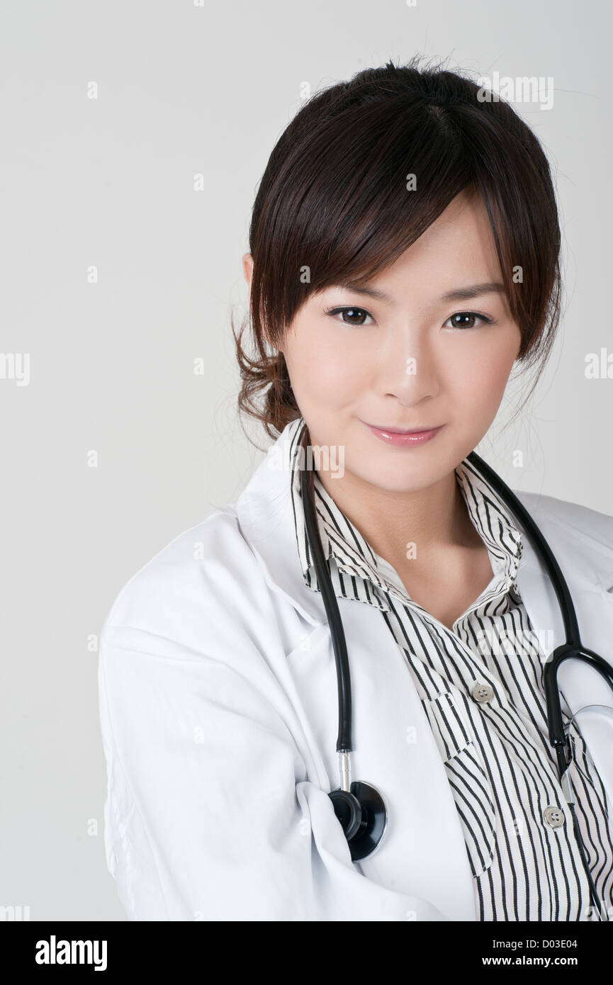 Friendly doctor of Asian with smiling face, closeup portrait Stock ...