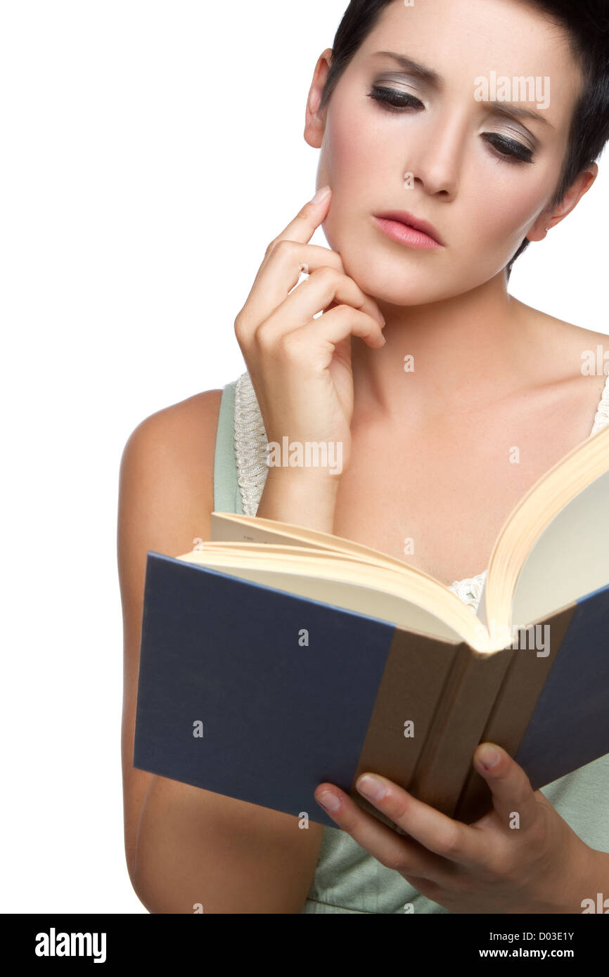 Woman Reading Book Stock Photo - Alamy