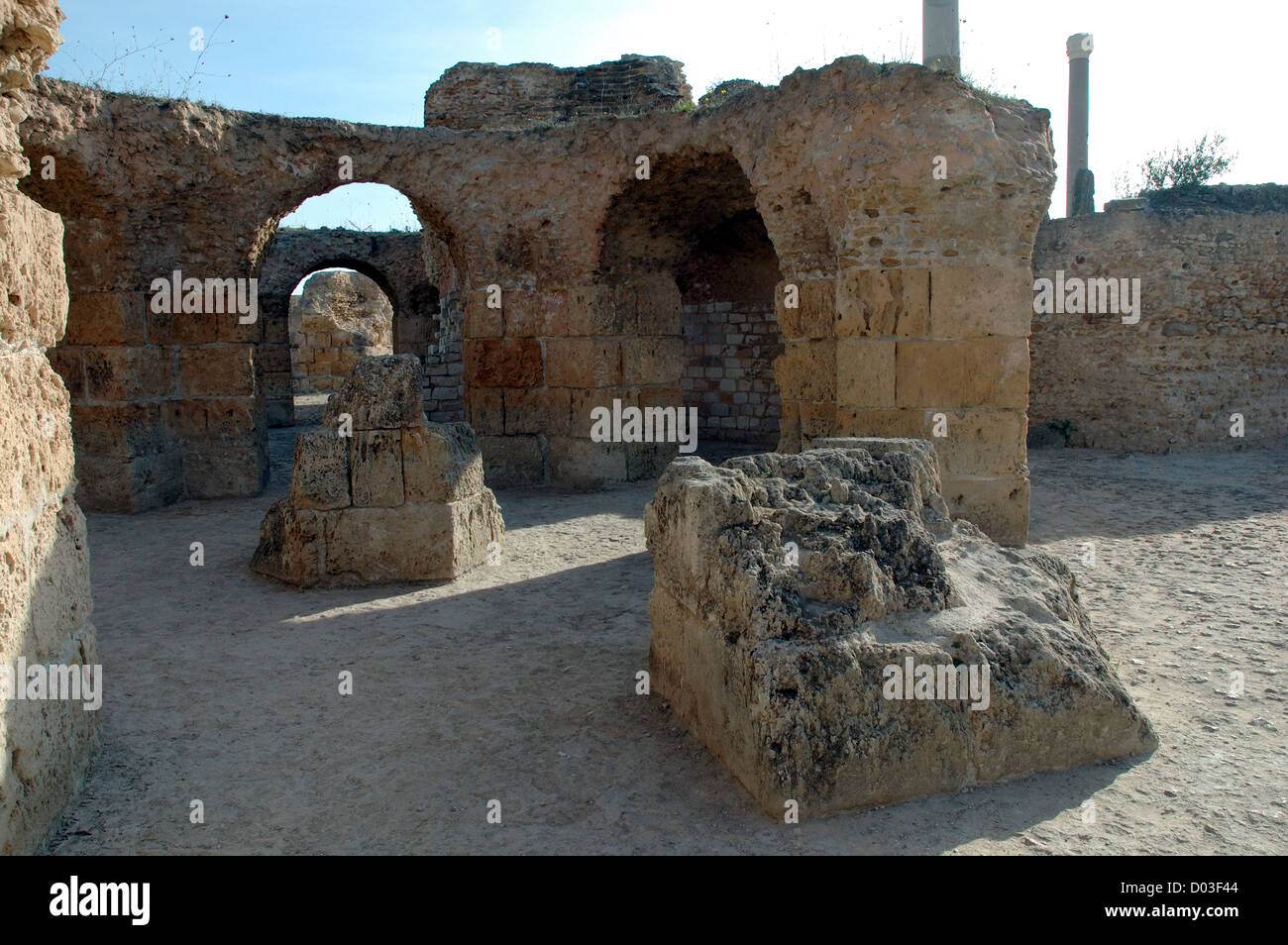 The roman ruins at Carthage, Tunsia Stock Photo - Alamy