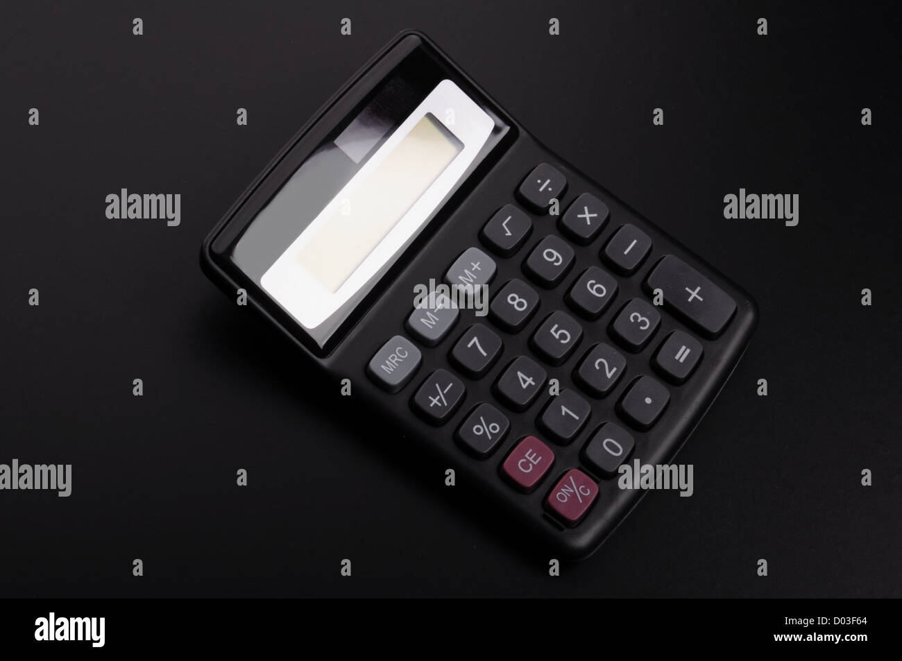 calculator with blank and empty copyspace display Stock Photo - Alamy
