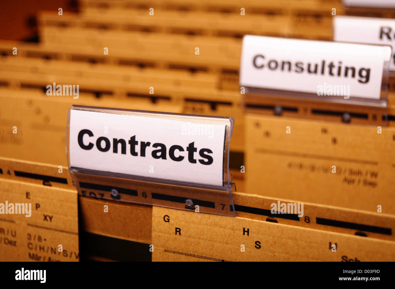 contract word on business folder showing trade or financial concept ...