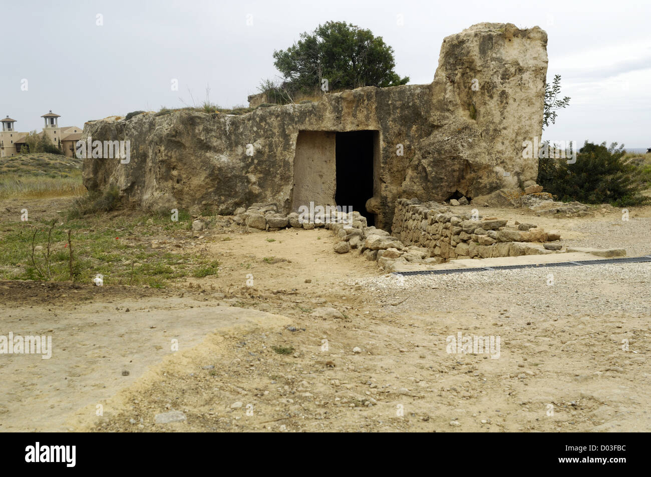 Tomb 1, partly overground rock cut tomb, Tombs of the Kings, Paphos ...