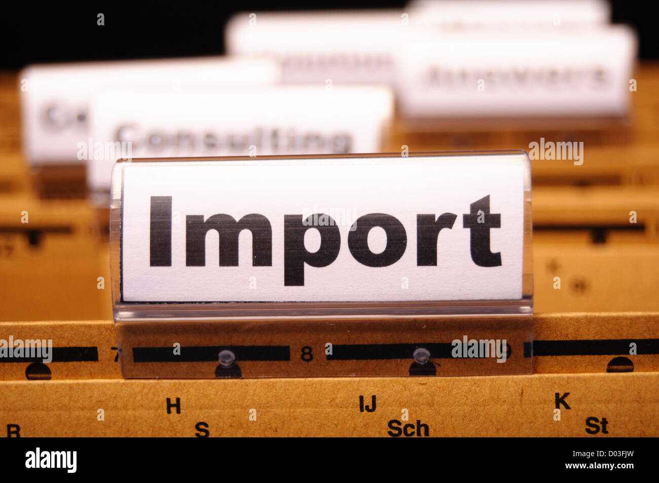 import word on business office folder showing internation trade or ...