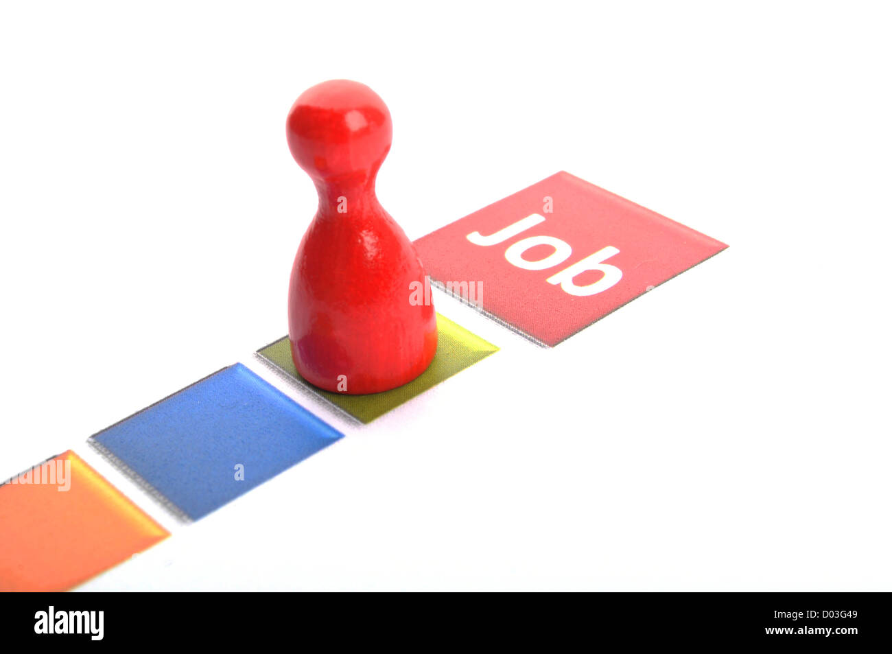 job work or hired concept with pawn and word Stock Photo - Alamy