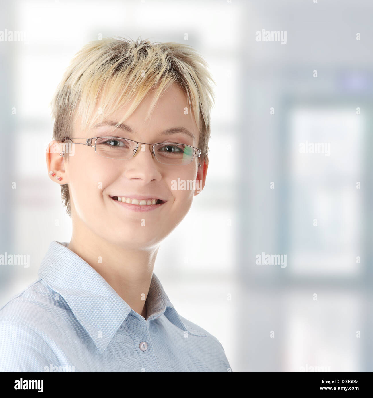 Young punk student woman isolated on white background Stock Photo - Alamy
