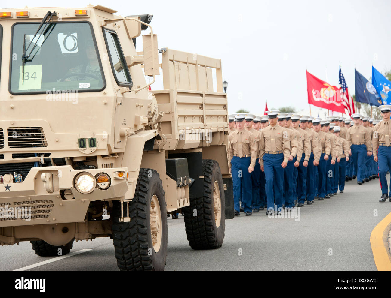United States Marine Corps on display Stock Photo - Alamy