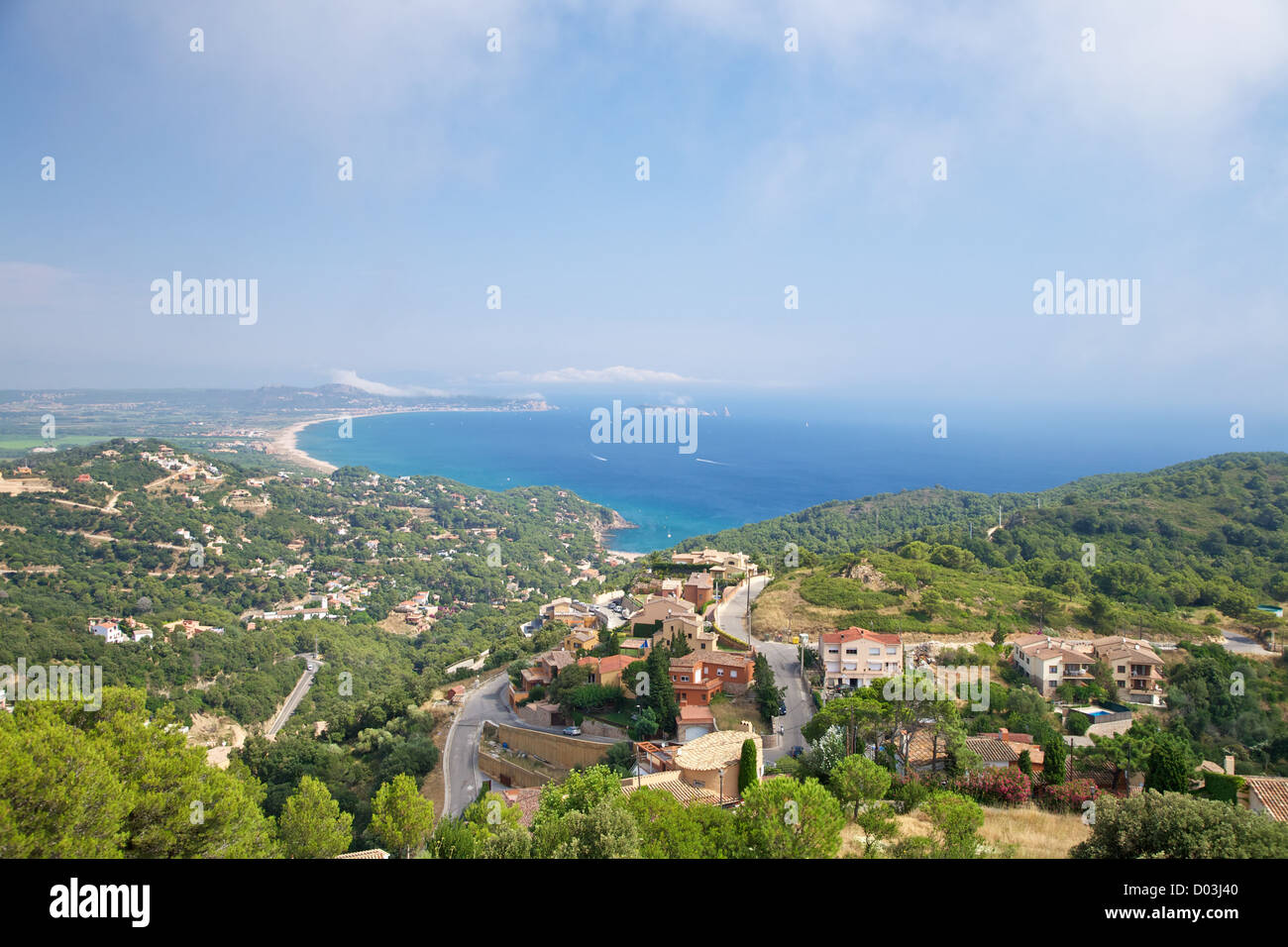 coast of Girona from Begur castle at Catalonia Spain Stock Photo - Alamy