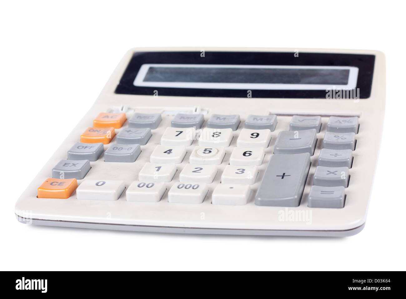 Professional business calculator isolated on white background Stock Photo - Alamy