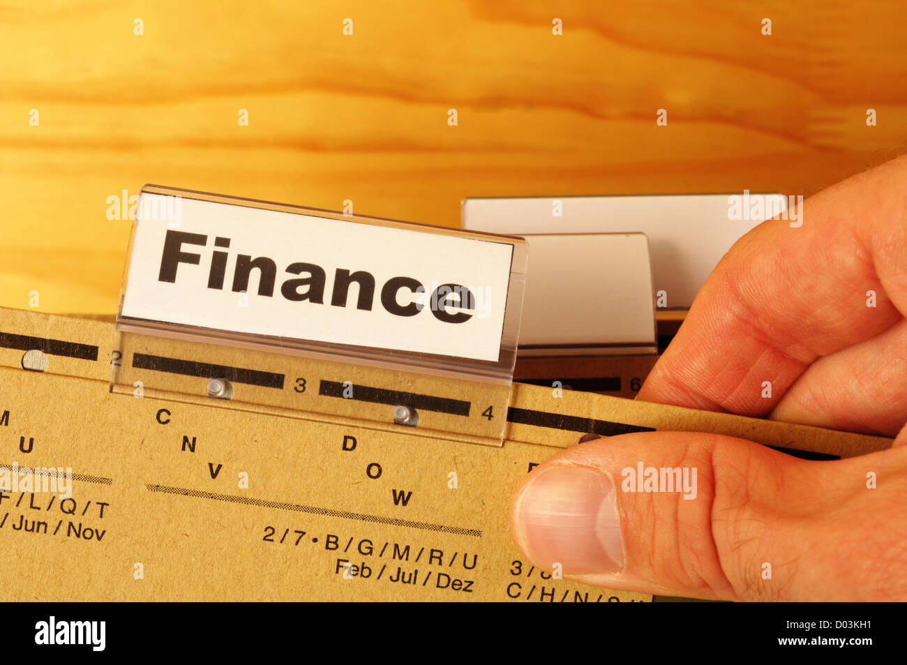 finance on business office folder showing financial success concept ...