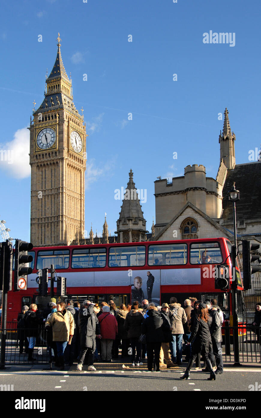 Crowds in front of Big Ben, London, United Kingdom, Europe Stock Photo ...