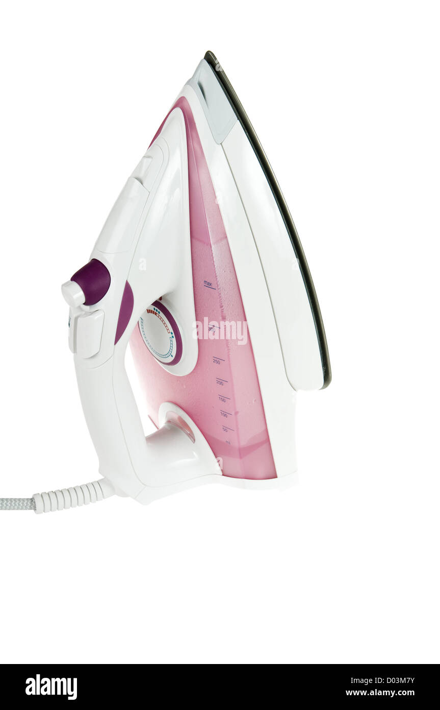 electric iron isolated on white background Stock Photo - Alamy