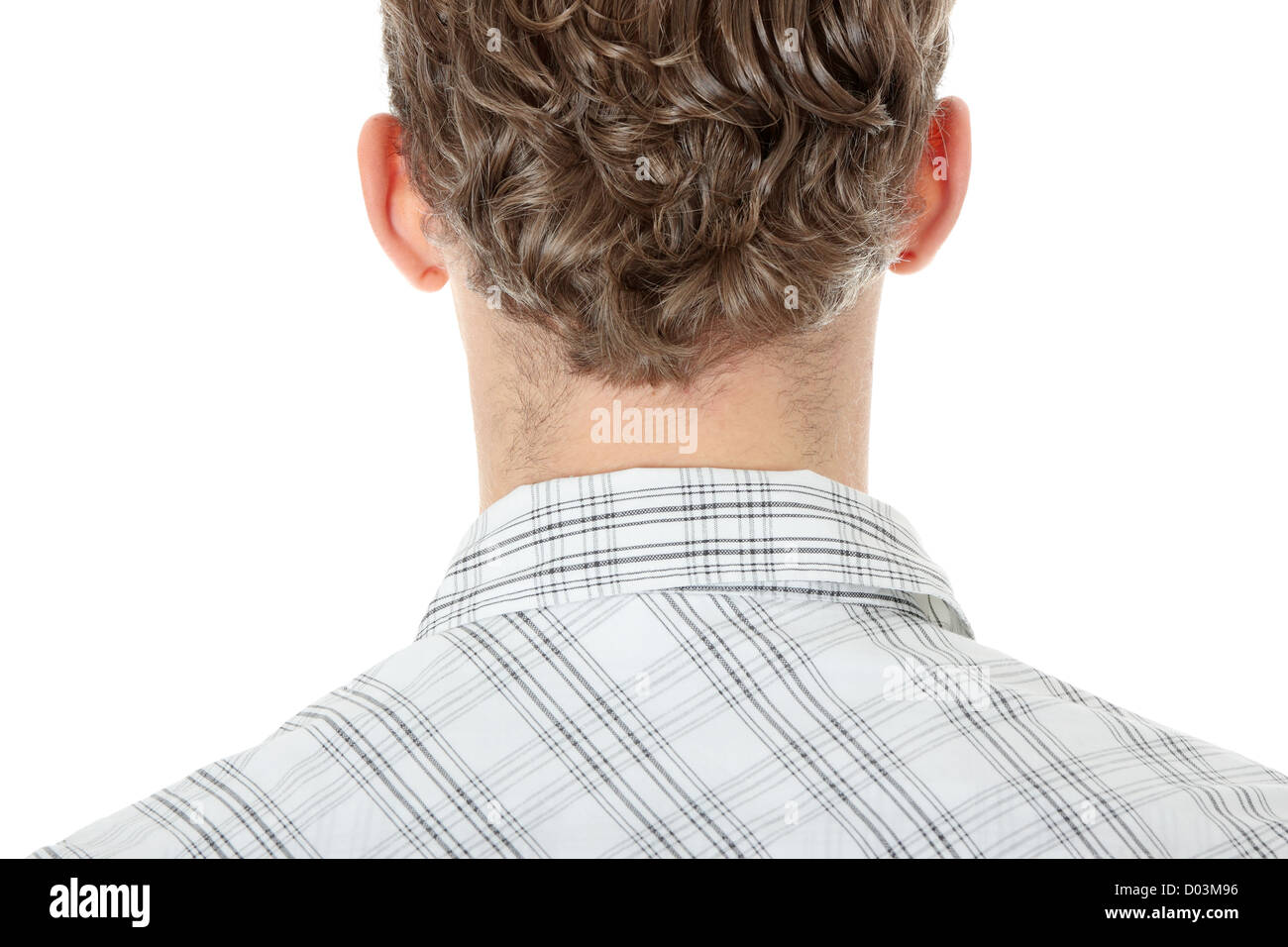 Back portrait of young man, isolated on white Stock Photo - Alamy
