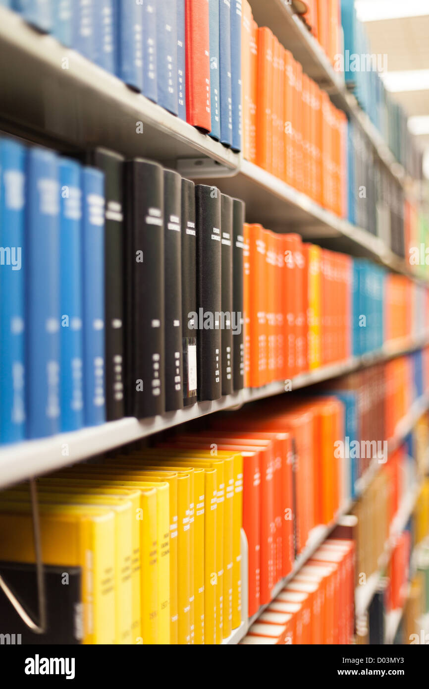 Books and textbooks shown in a school setting / library setting (book ...