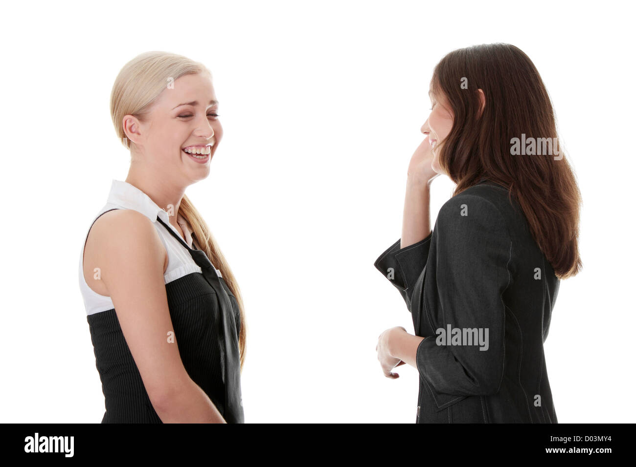 Two happy women Stock Photo - Alamy