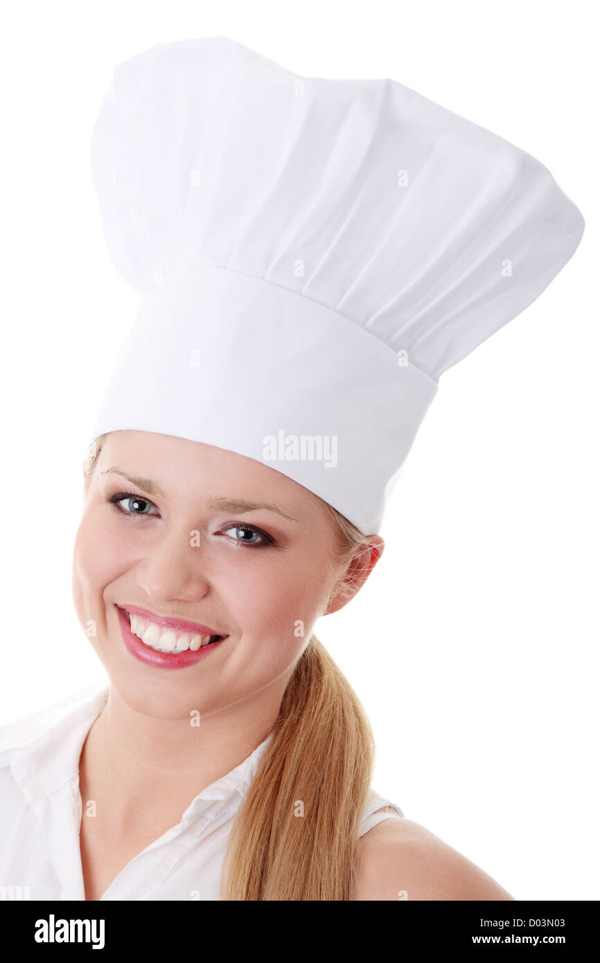 Young beautiful female cook Stock Photo - Alamy