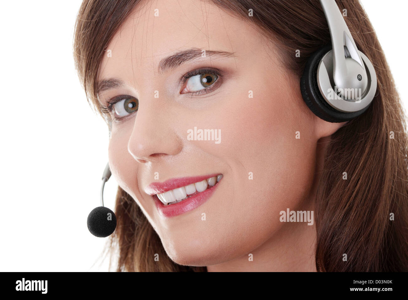 Call center woman Stock Photo - Alamy