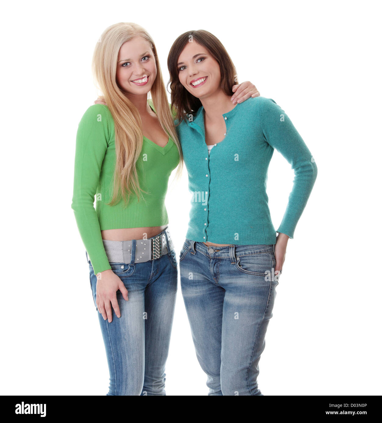 Two happy girls Stock Photo - Alamy