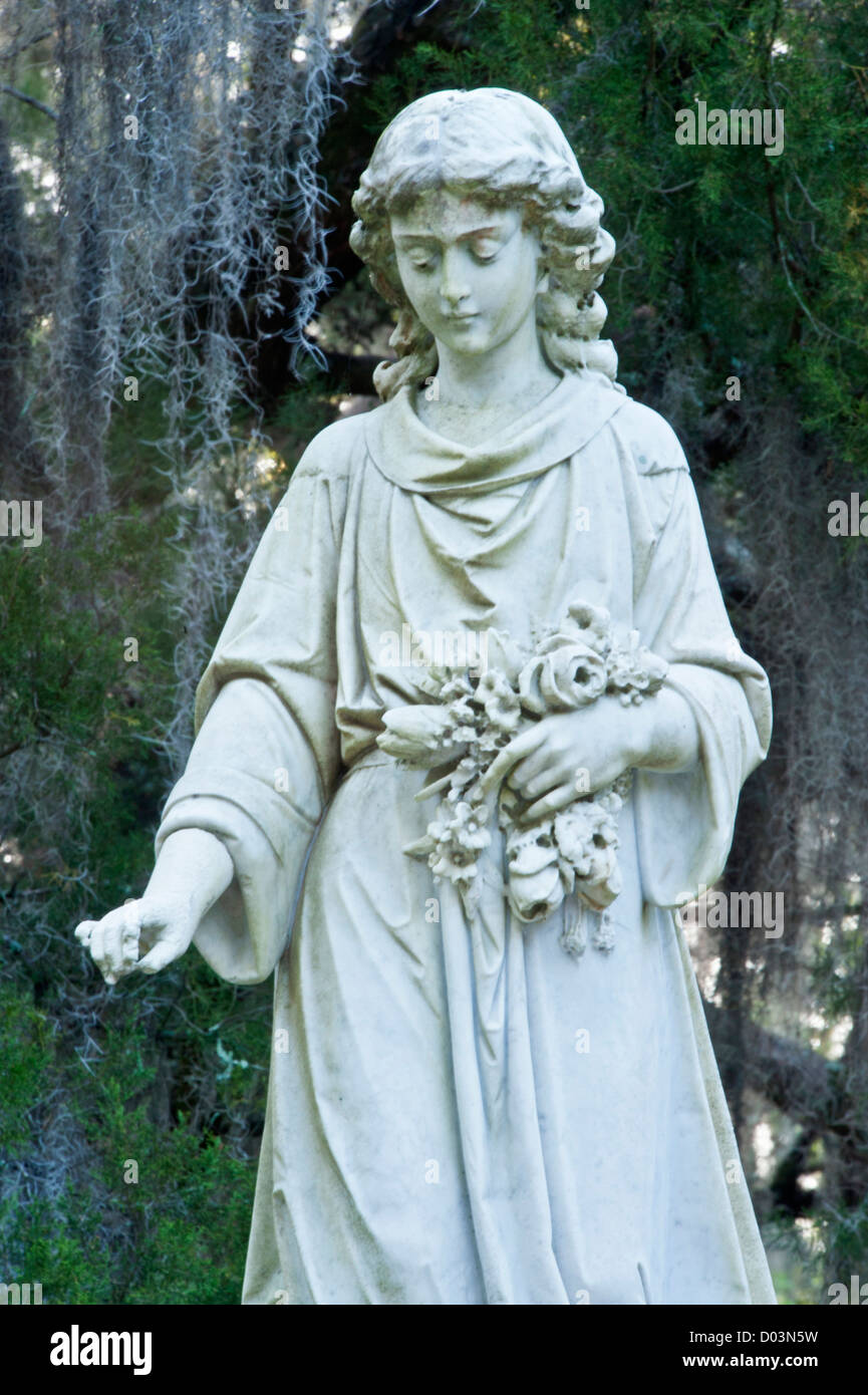 USA, GA, Savannah, Bonaventure Cemetary, Angel Statue Stock Photo - Alamy