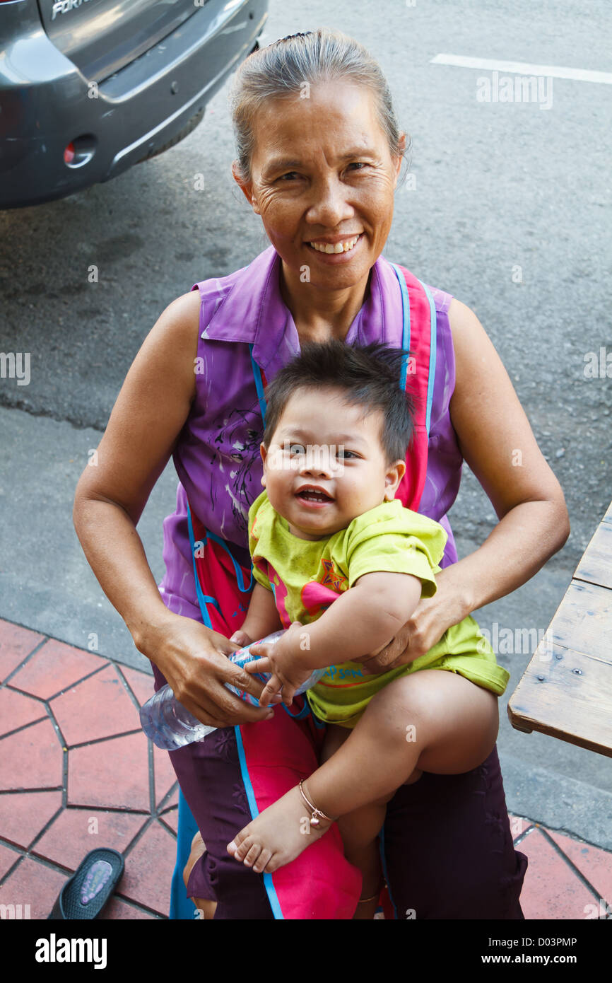 Mother with cute Baby in Bangkok, Thailand Stock Photo - Alamy