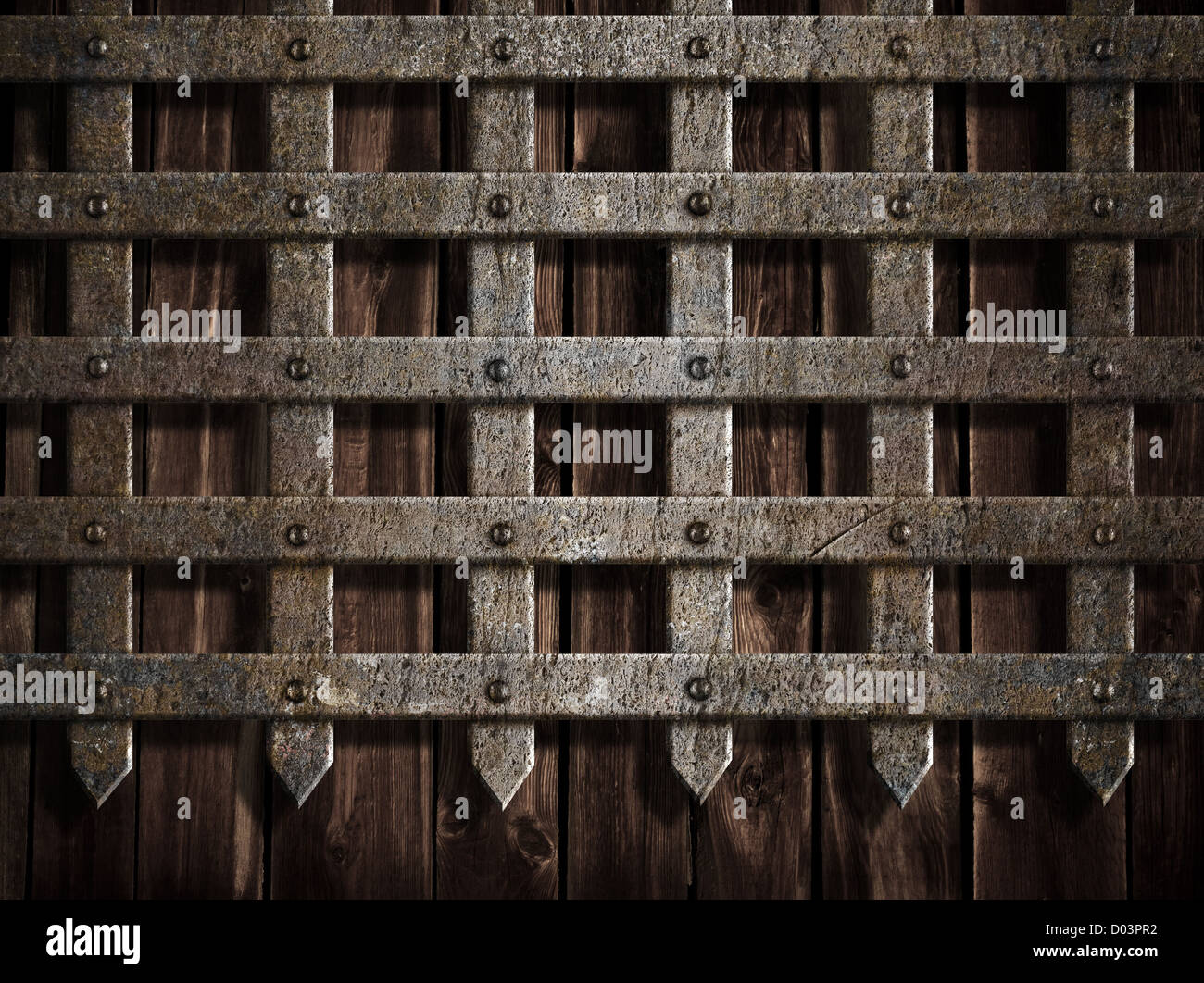 medieval castle wall or metal gate background Stock Photo - Alamy