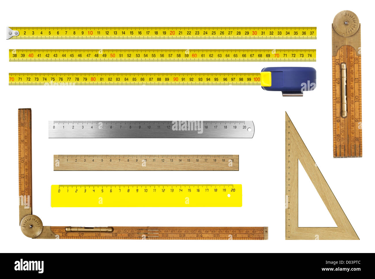 rulers set isolated on white Stock Photo - Alamy