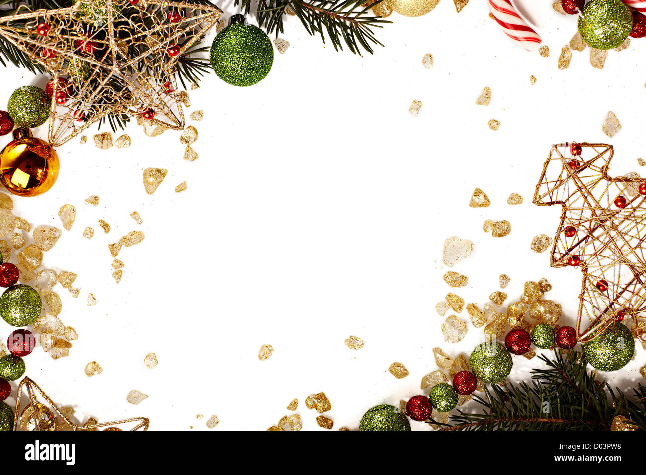 Christmas and new year decorative frame Stock Photo - Alamy