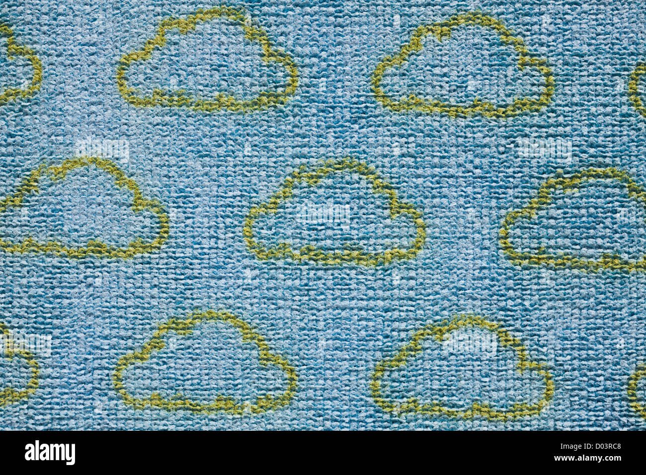 Blue clean microfiber kitchen duster with screenprinting Stock Photo ...