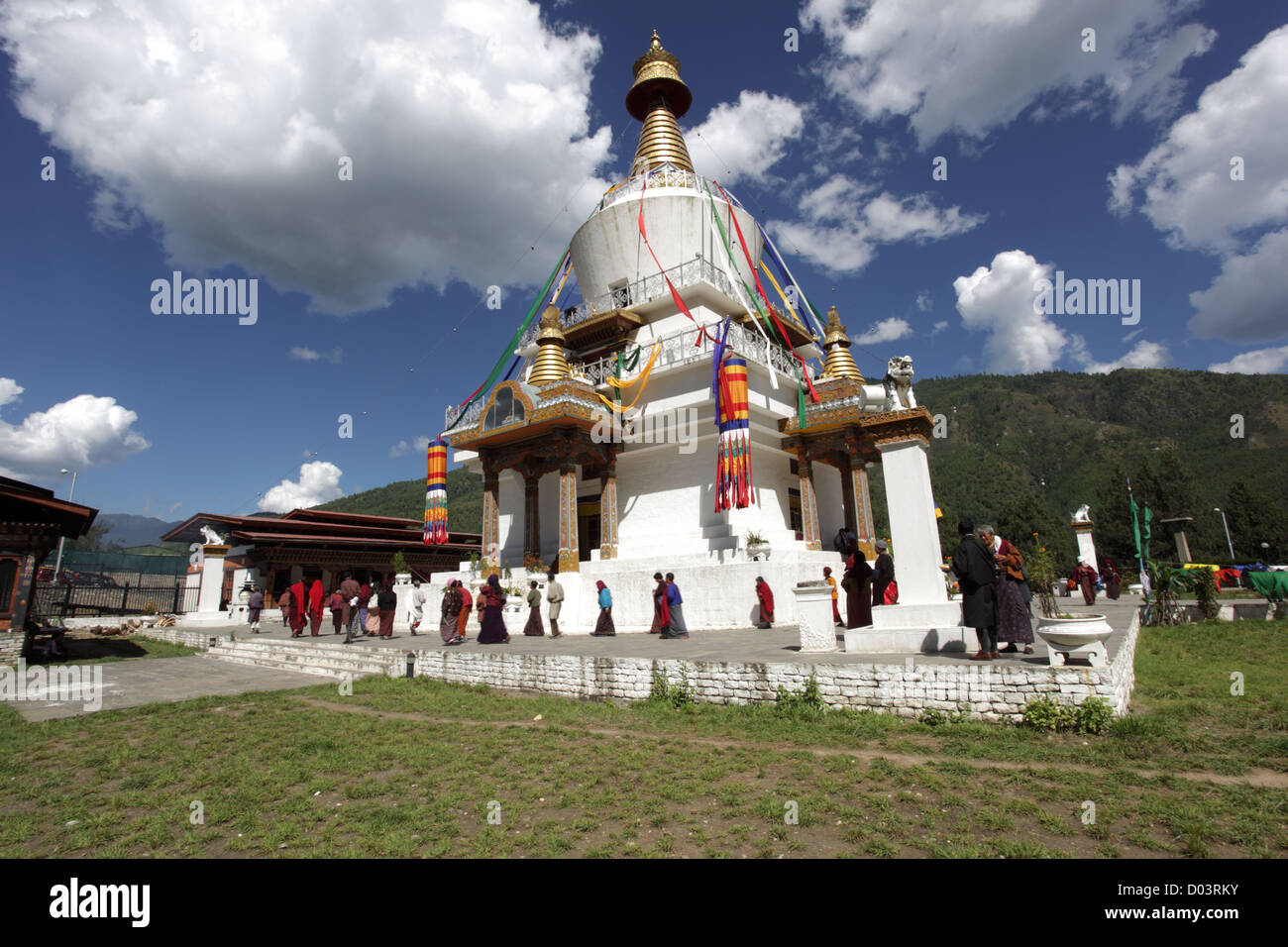 Beautiful view of Gompa in Thimphu,capital of Bhutan Stock Photo - Alamy