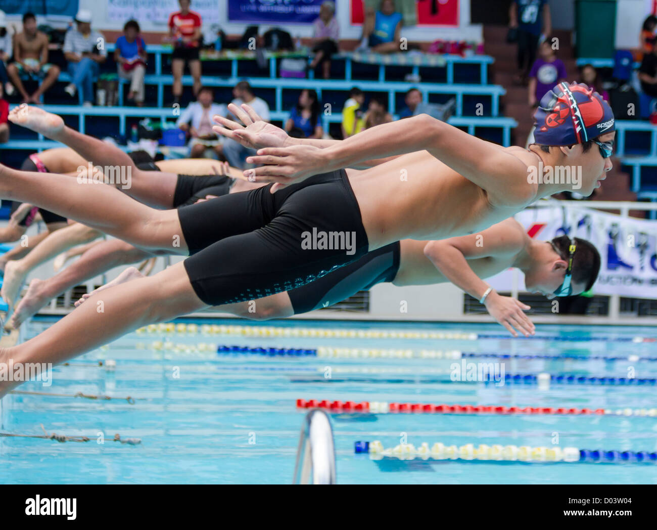 Participants of a swimming competition Stock Photo - Alamy