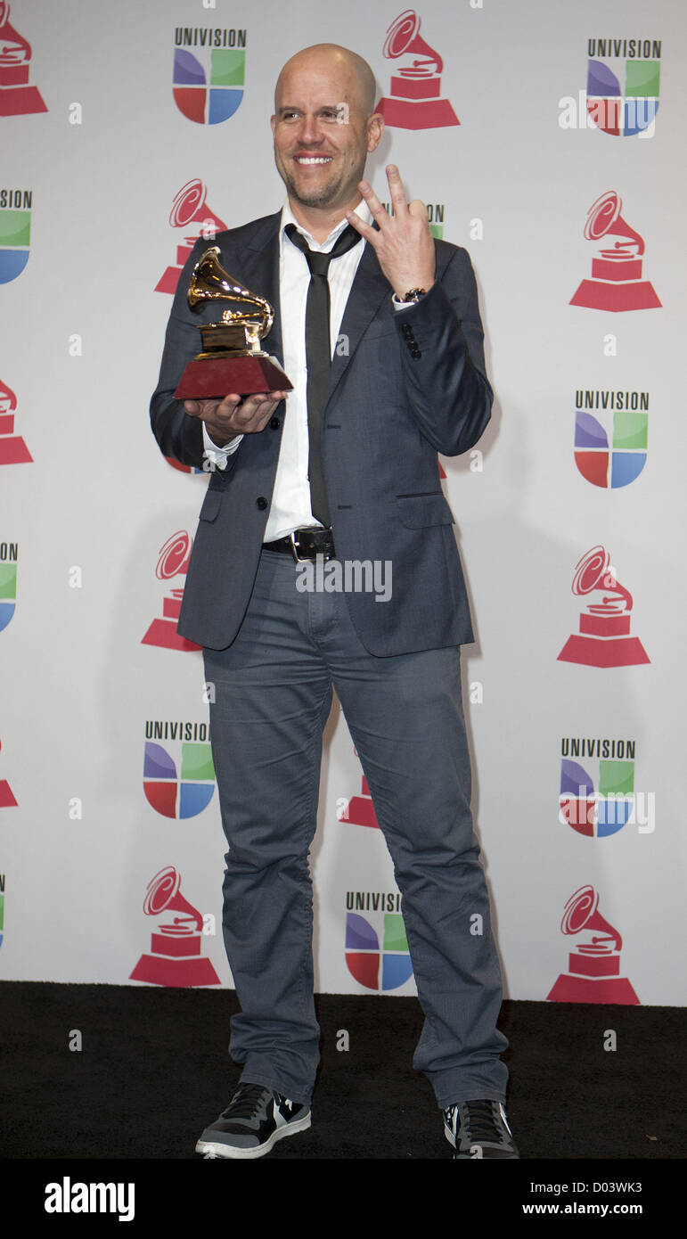 Nov. 15, 2012 - Las Vegas, Nevada, USA - Singer Gian Marco poses with ...
