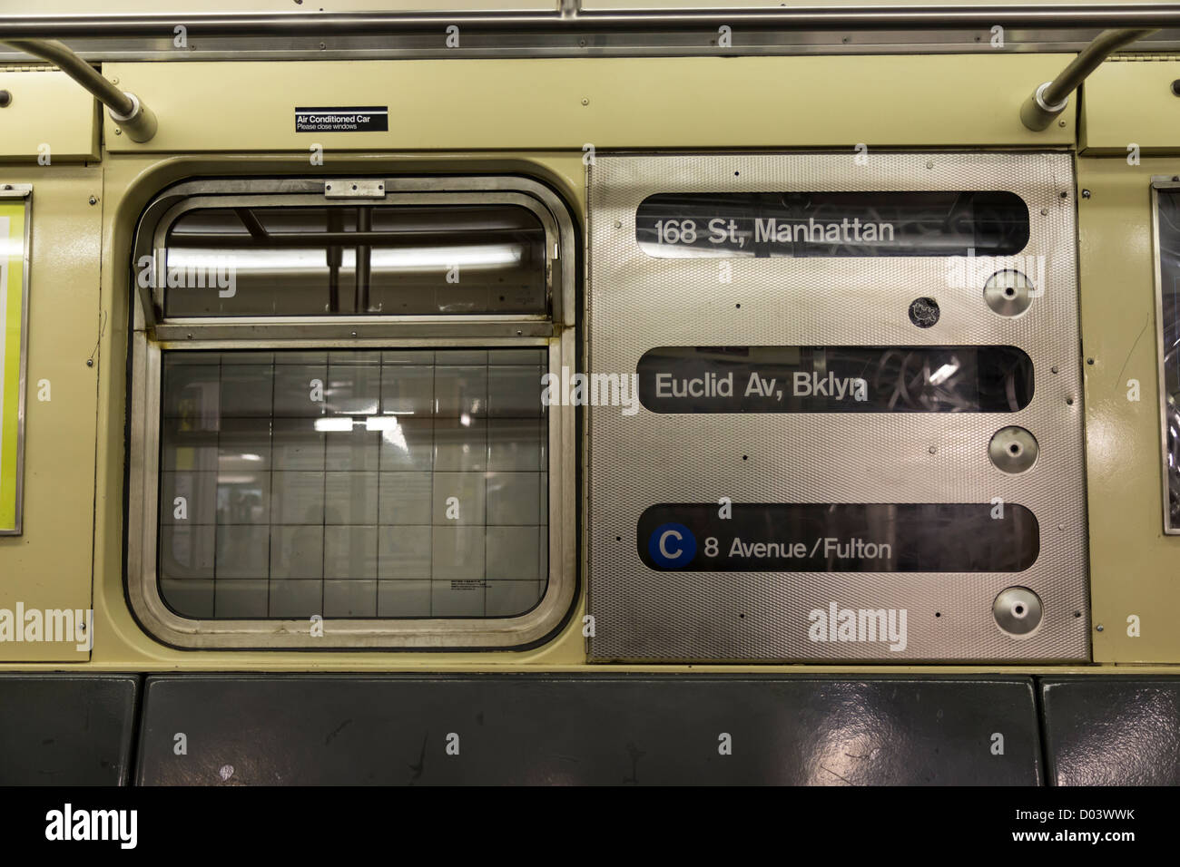 Metro wagon window nyc subway hi-res stock photography and images - Alamy