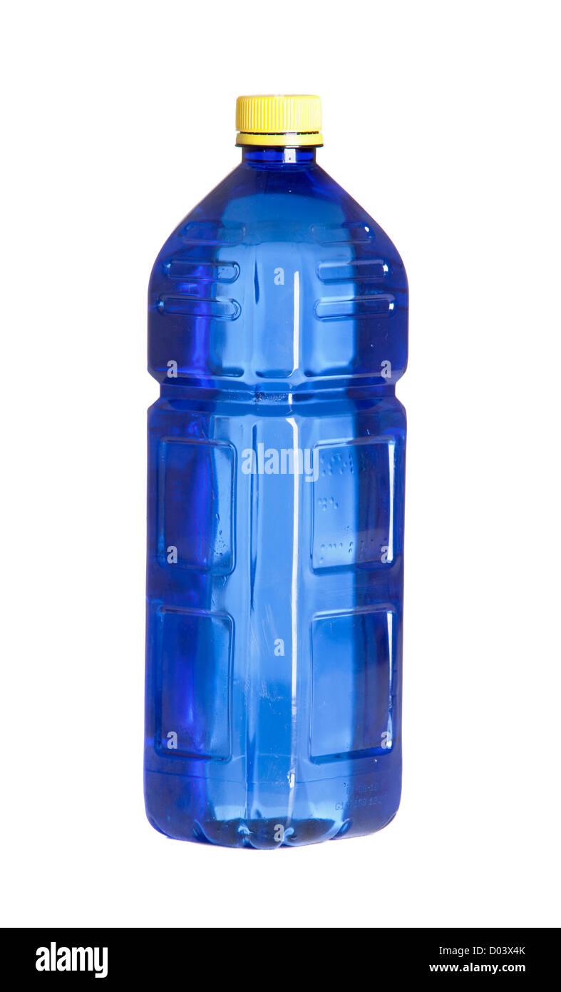Blue plastic bottle for water isolated on white background Stock Photo ...