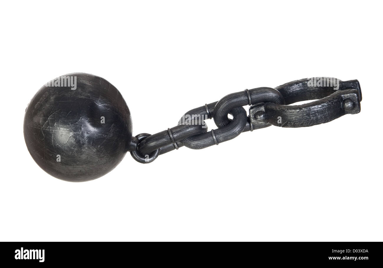 Prison ball and chain black and white hi-res stock photography and ...