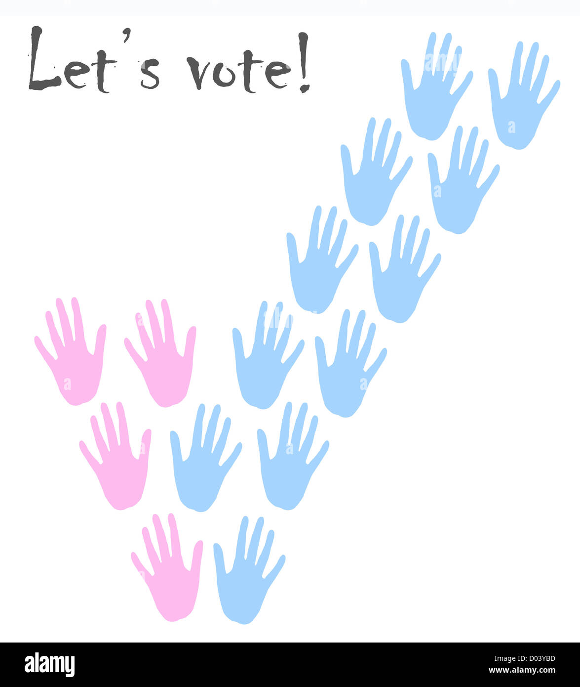 Voting hands vector image Stock Photo - Alamy