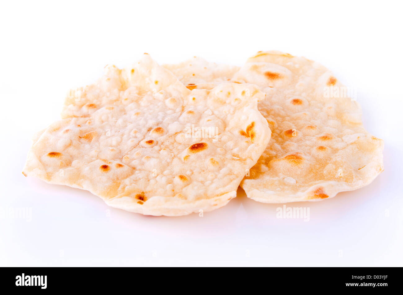 Indian staple food made of wheat flour, traditional unleavened bread to ...