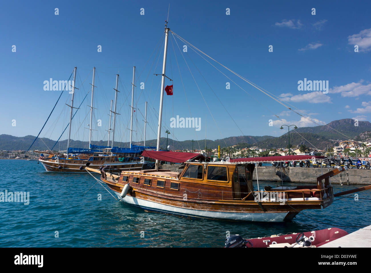 Wooden boat, Marmaris, Turkey Stock Photo - Alamy