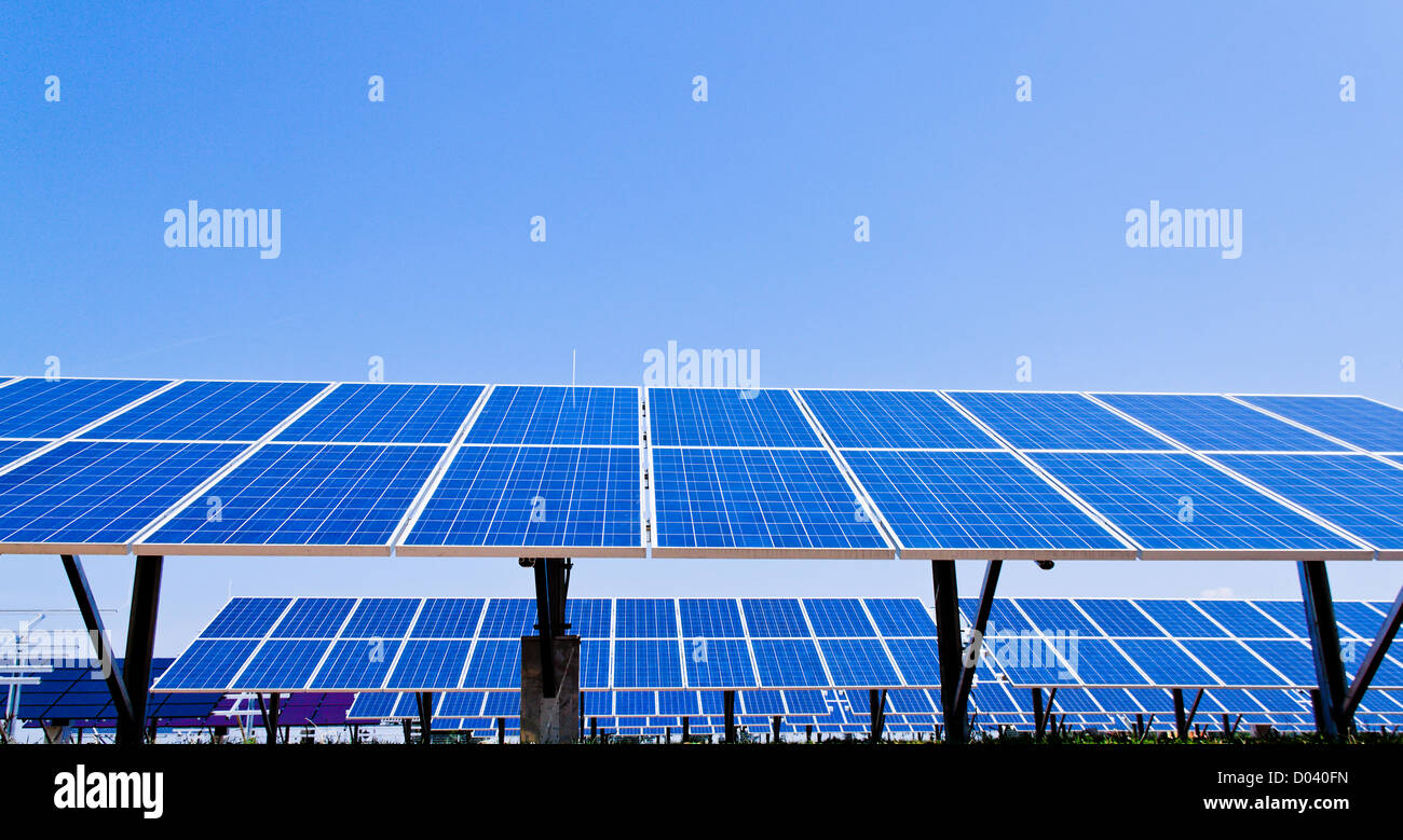 Renewable, alternative solar energy. Solar energy power plant Stock ...