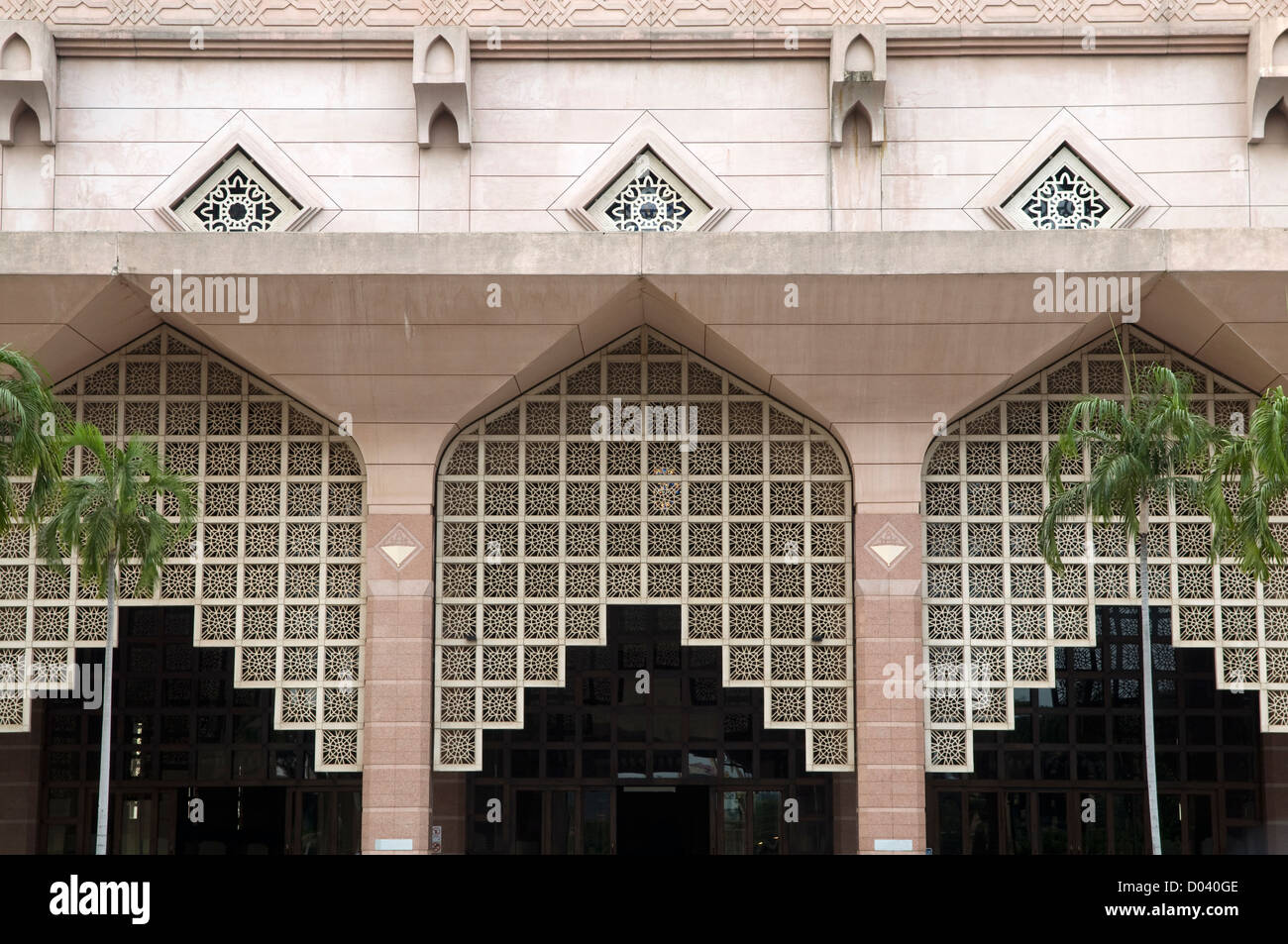 An example of Islamic design cast in concrete on a building in ...