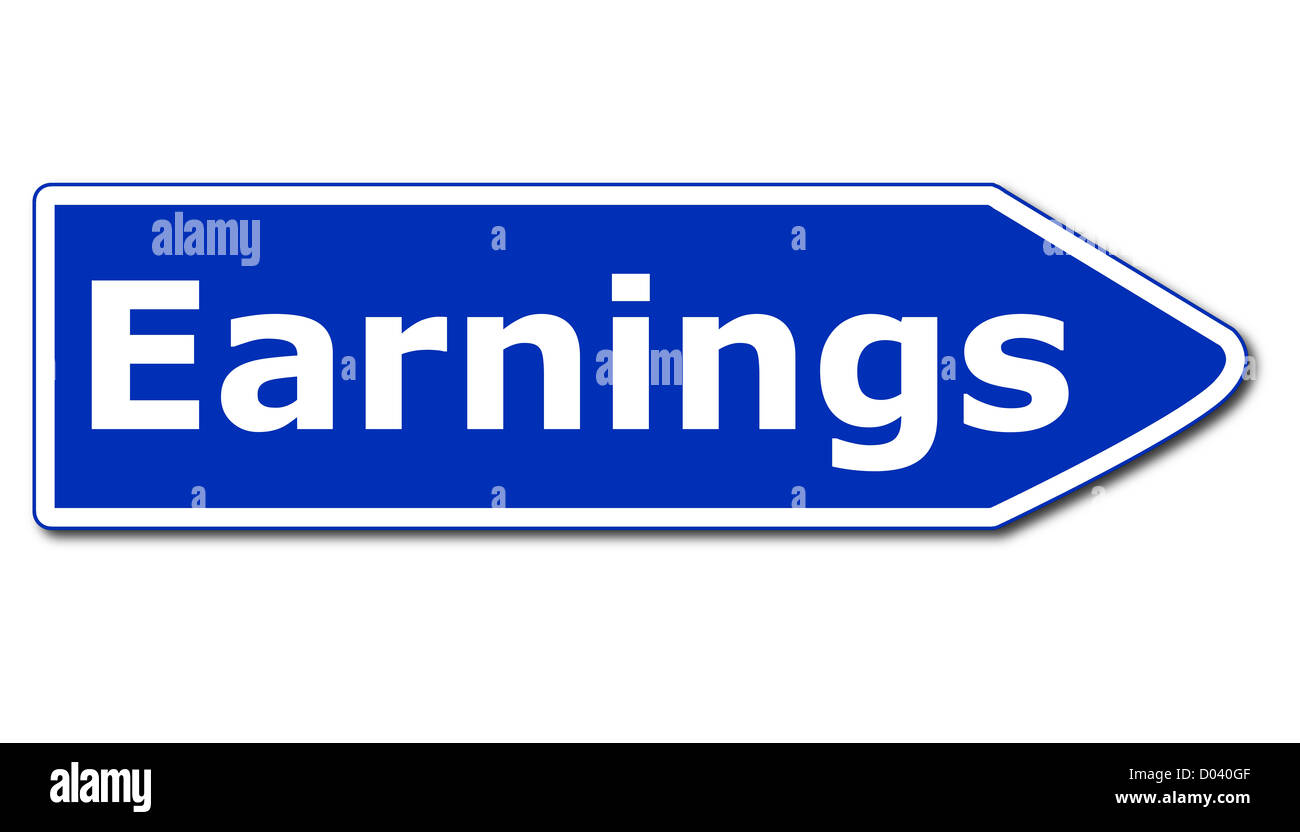 earnings or profit and loss sign isolated on white background Stock ...